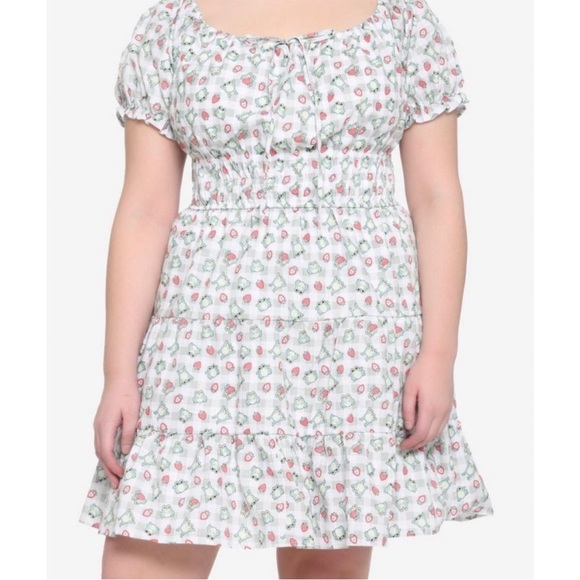 Hot Topic | Dresses | Hot Topic Strawberry Frog Tiered Babydoll Dress ...